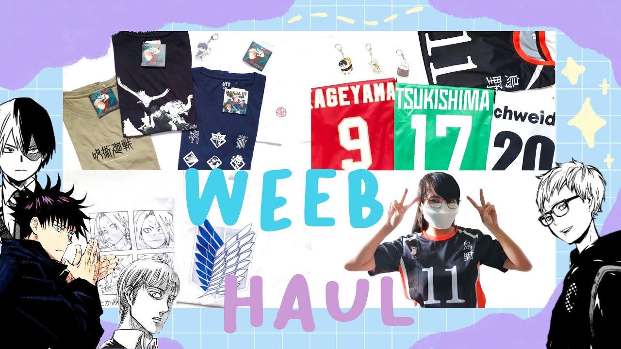 🍙 A weeb's anime merch haul (Haikyuu!!, JJK, MHA, AoT) 🍡☁️ - YouTube