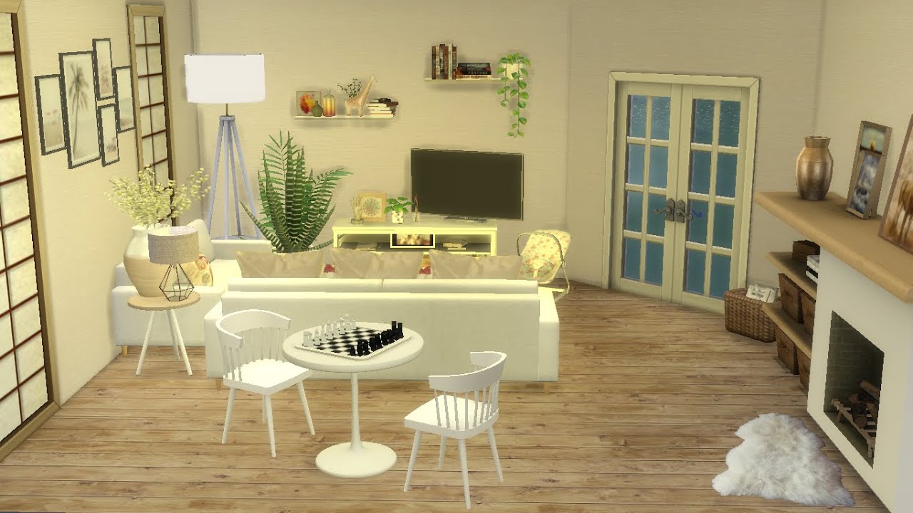 Cozy living room // Útulný obývací pokoj // The sims 4 // Speed Build ...