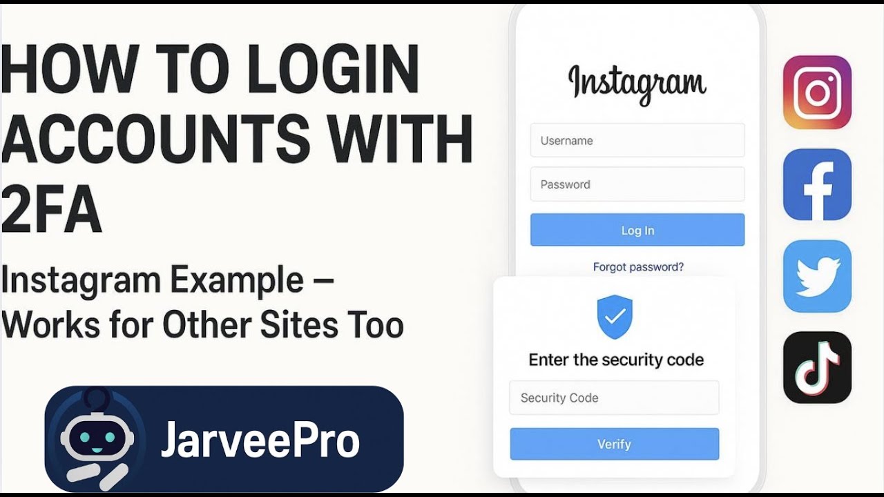 How to Login Instagram with 2FA (Same method for Facebook/Twitter ...
