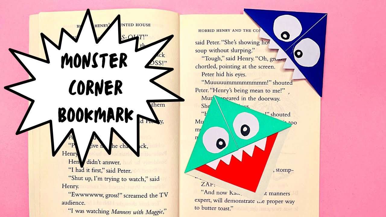 Monster Corner Bookmark - YouTube