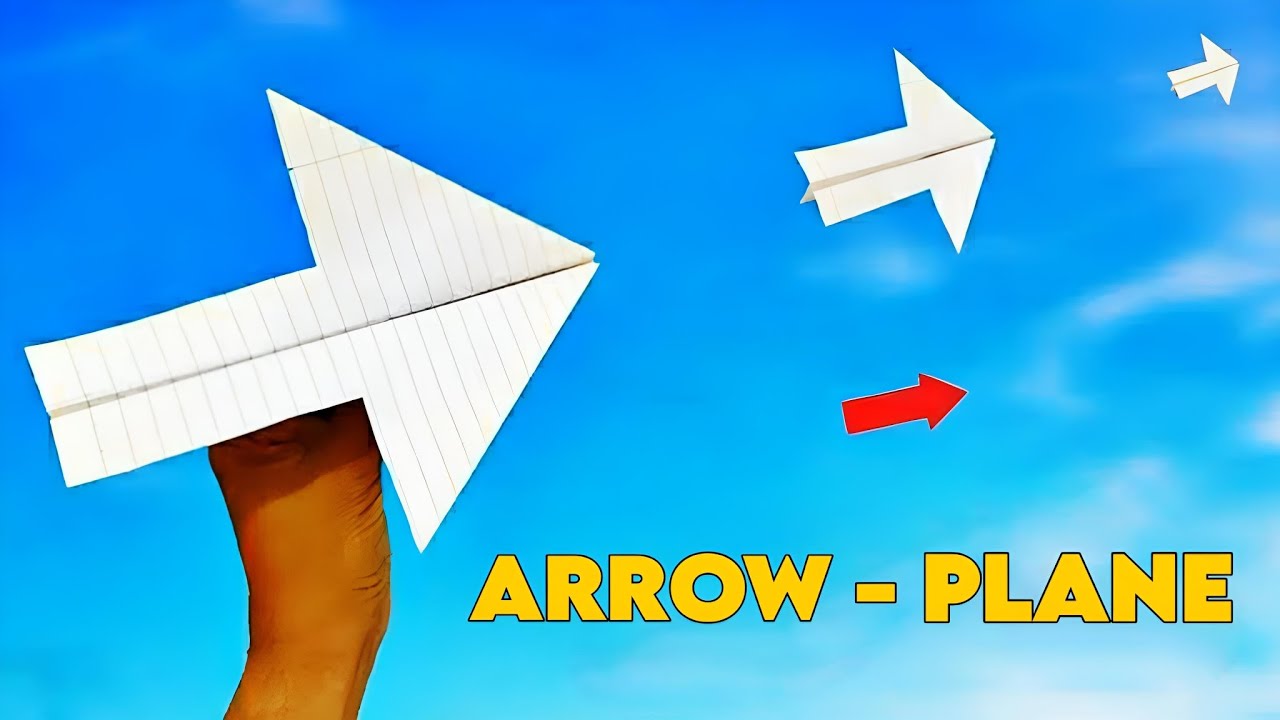 Paper arrow plane, flying new year arrow plane, best arrow airplane ...