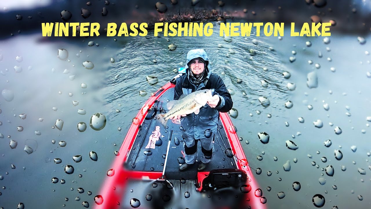 Winter Bass Fishing at Newton Lake - YouTube