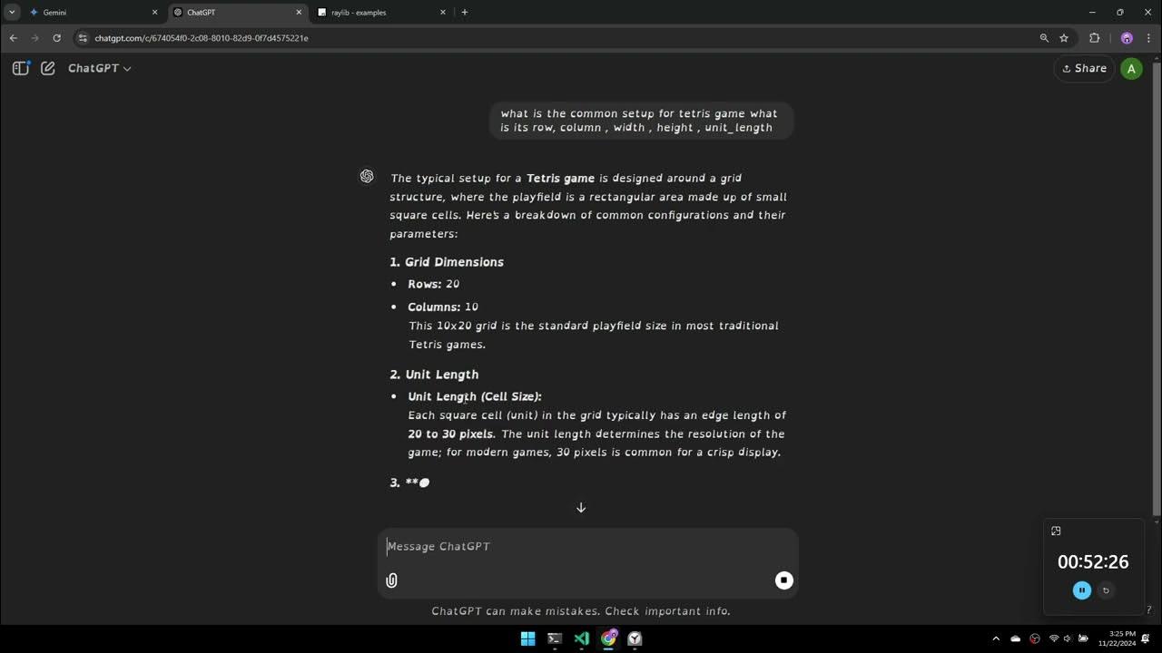 STUDY WITH ME - LEARNING HOW TO PROGRAM - RAYLIB - RAYLIB TETRIS - 1 HOUR LONG - YouTube