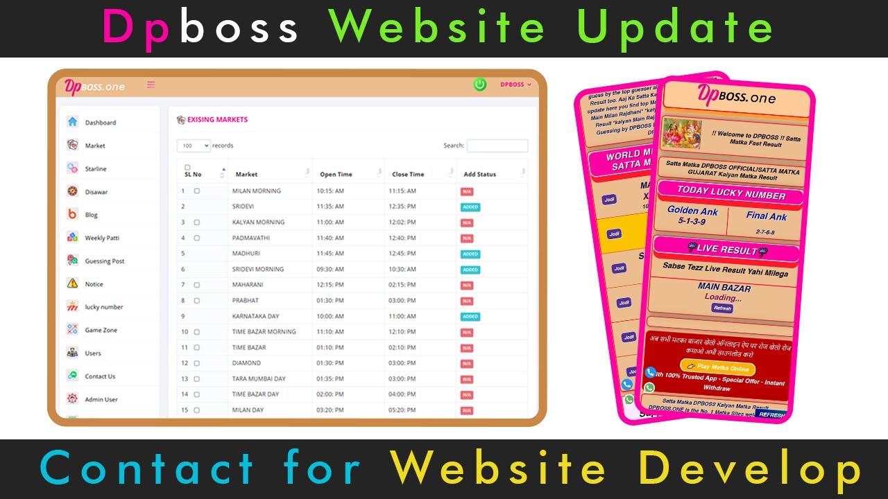 Dpboss Website Development || Game Manage || Update Video - YouTube