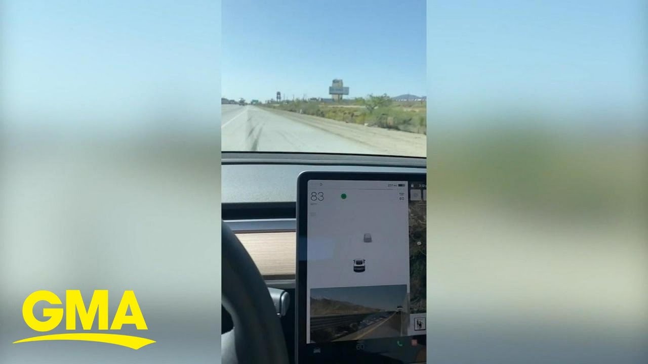 Speeding car ‘locks’ at over 80 mph on freeway l GMA - YouTube
