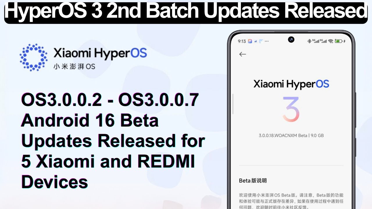 HyperOS 3 Updates Released: OS3.0.0.2 - OS3.0.0.8 for Second Batch ...