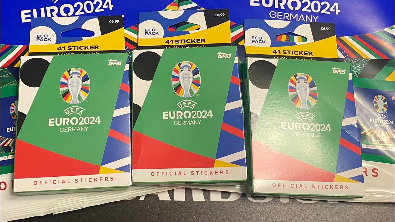 Topps Opening 3 Eco Pack stickers EURO 2024 - YouTube