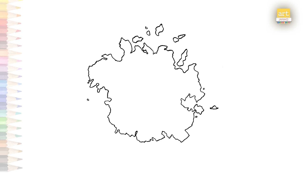 Micronesia Map drawing | Easy drawing tutorials | How to draw ...