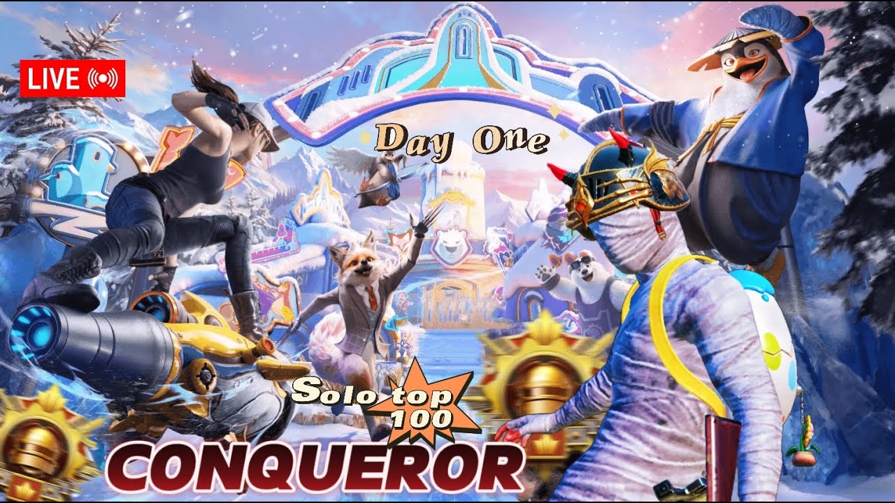 Solo Conquero Top 100 Rank Push | New Update 4.1 BGMI LIVE Stream IQOO ...