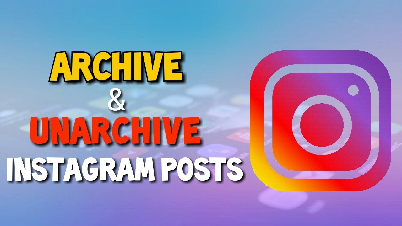 How to Archive and Unarchive Instagram posts 2021 - YouTube