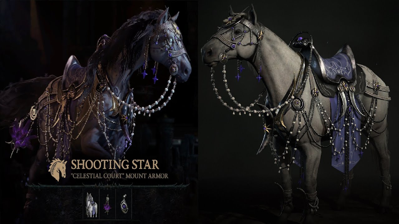 Horse Armor Shooting Star! | Diablo 4 Cosmetic Showcase! - YouTube