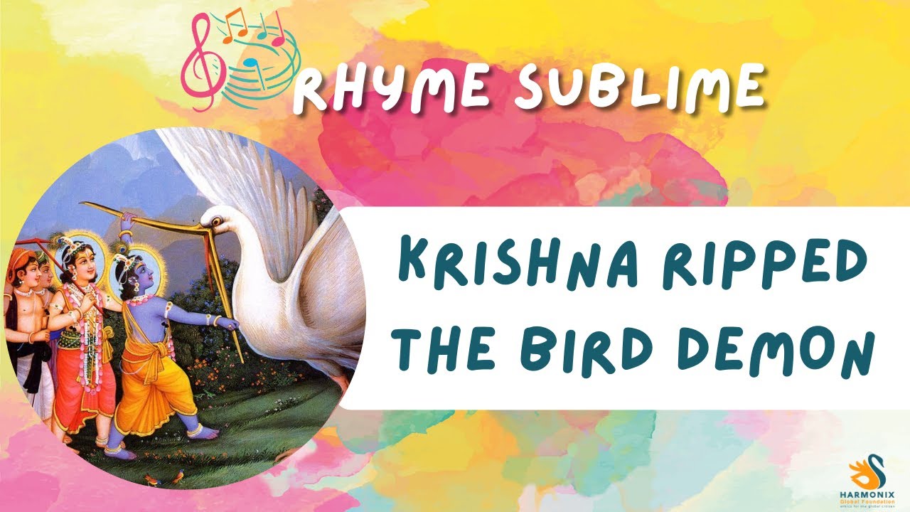 KRISHNA RIPPED THE BIRD DEMON I KRISHNA RHYMES I Stories of Vrindavana ...