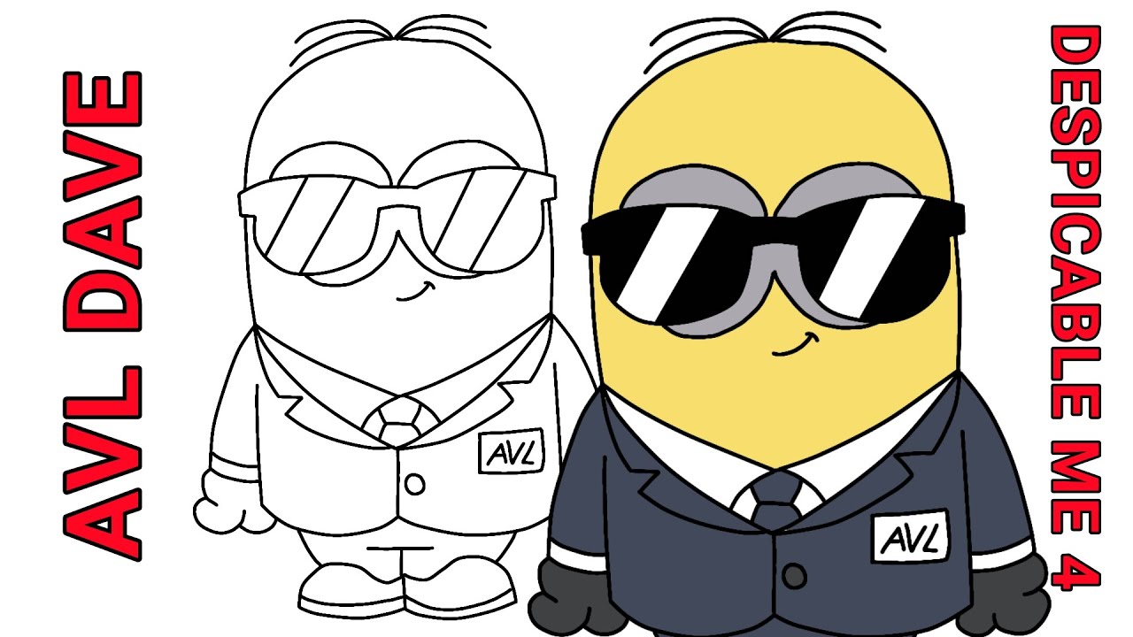 How to draw AVL DAVE | DESPICABLE ME 4 - YouTube