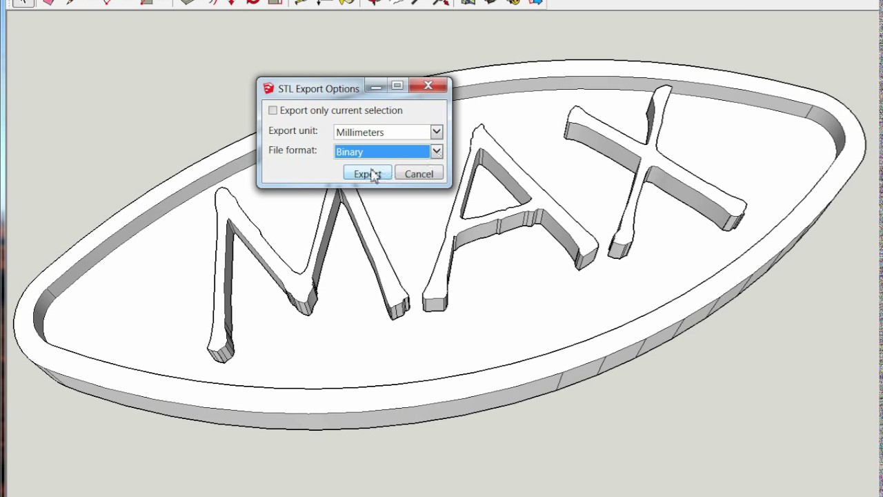 Making a new badge for Max using SketchUp & 3D printing - YouTube