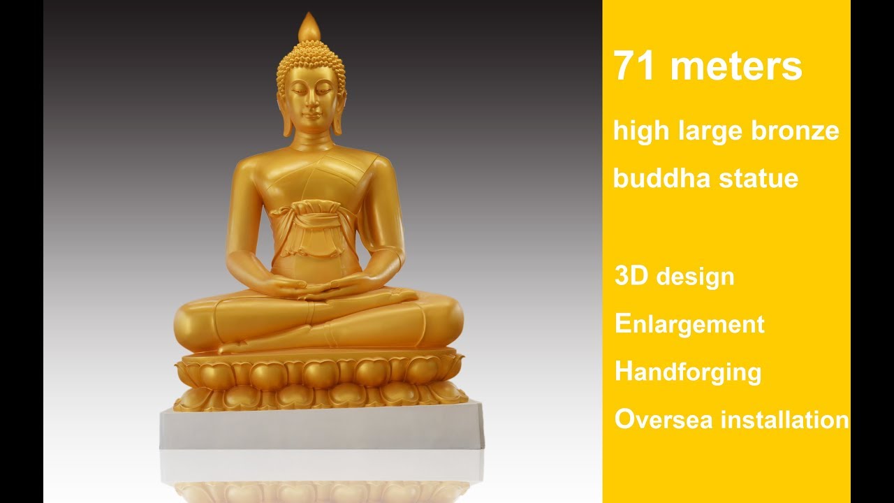 Large bronze buddha statue 1:10 clay model sculpt - YouTube