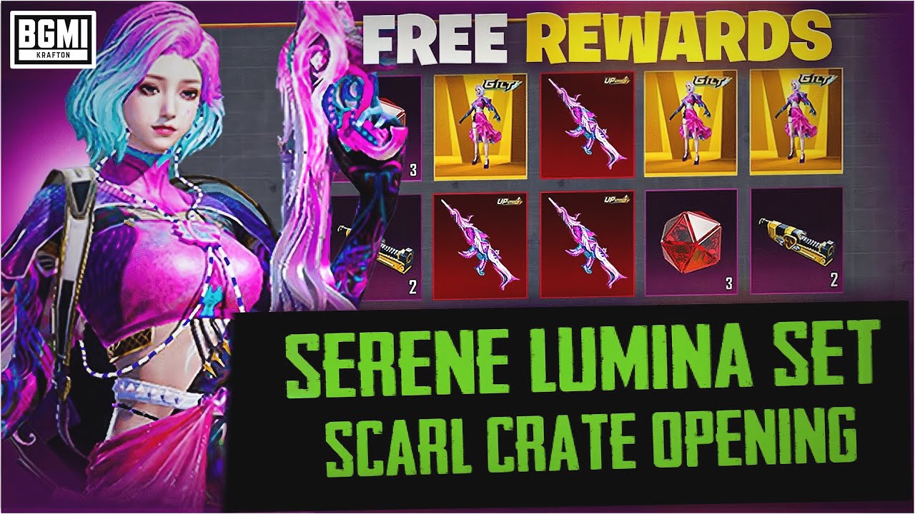 BGMI New Ultimate Set Serene Lumina Set & Serene Lumina Scar-L Crate ...