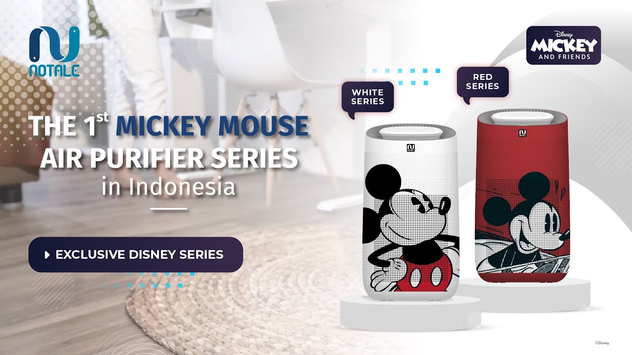 NOTALE AIR PURIFIER DISNEY MICKEY EDITION | WHITE AND RED SERIES - YouTube