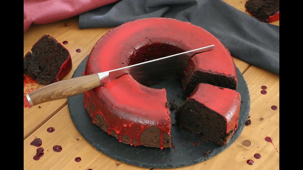 Halloween Bloody Knife Cake!!#cake #halloween #easyrecipe #chocolate ...