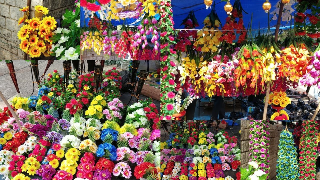 Home decore flowers at reasonable prices with address - YouTube