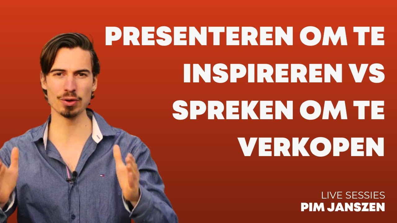 Presenteren om te Inspireren VS Spreken om te Verkopen - YouTube
