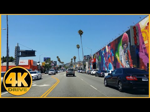 Driving Tour of Sunset Blvd, Hollywood, Los Angeles [4K] - YouTube