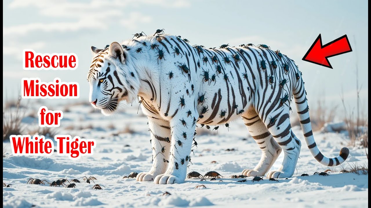 [RARE RESCUE] Treating a Rare White Tiger with Insect-Inflicted Skin ...