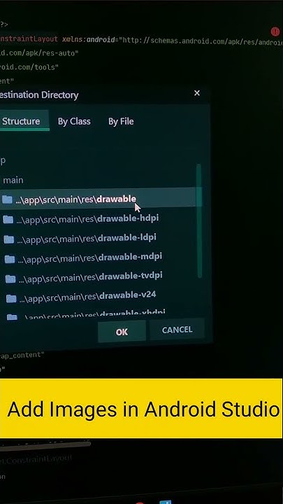 How to add image in android studio drawable | #shorts | #androidstudio ...
