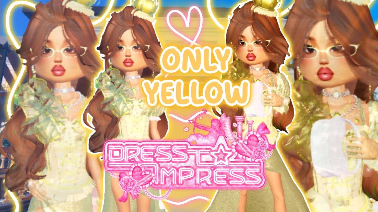 Playing Dress to Impress Only Yellow Challenge | Dti Gameplay | Roblox ...