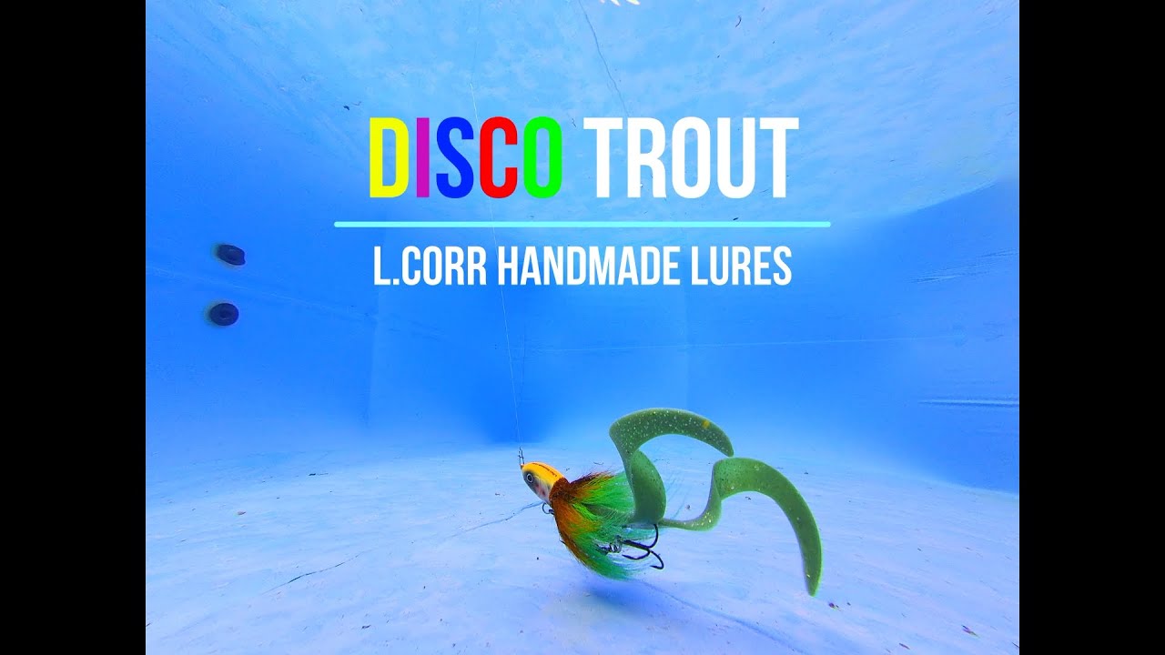 Disco Trout handmade fishing lure underwater footage - YouTube