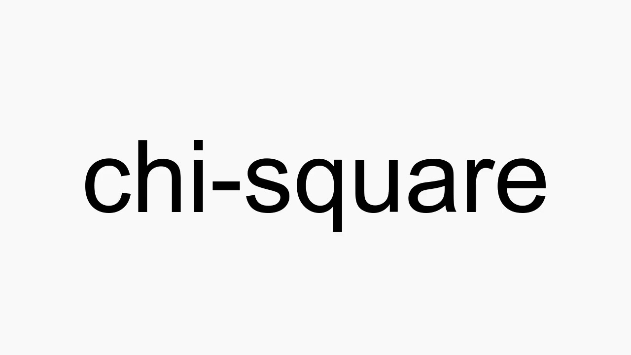 How to pronounce chi-square - YouTube