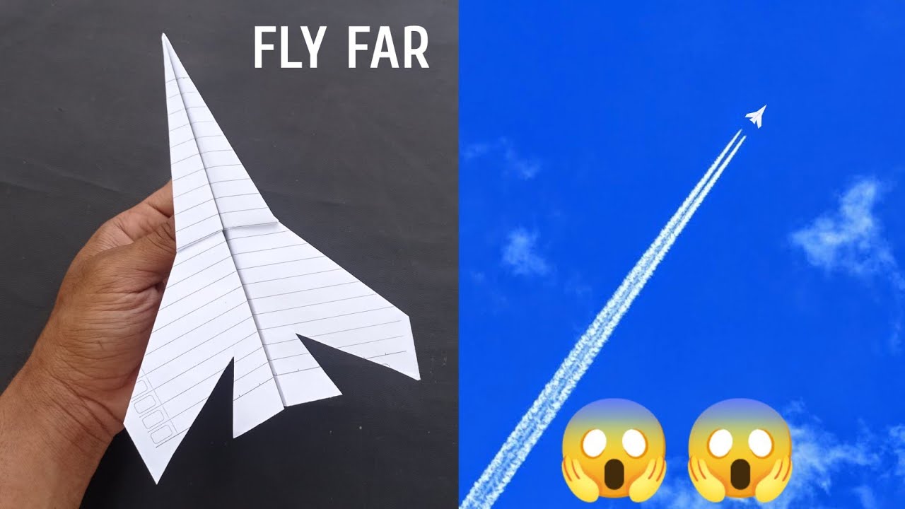 Very Easy - How to Fold Paper to Fly Far in Space - YouTube