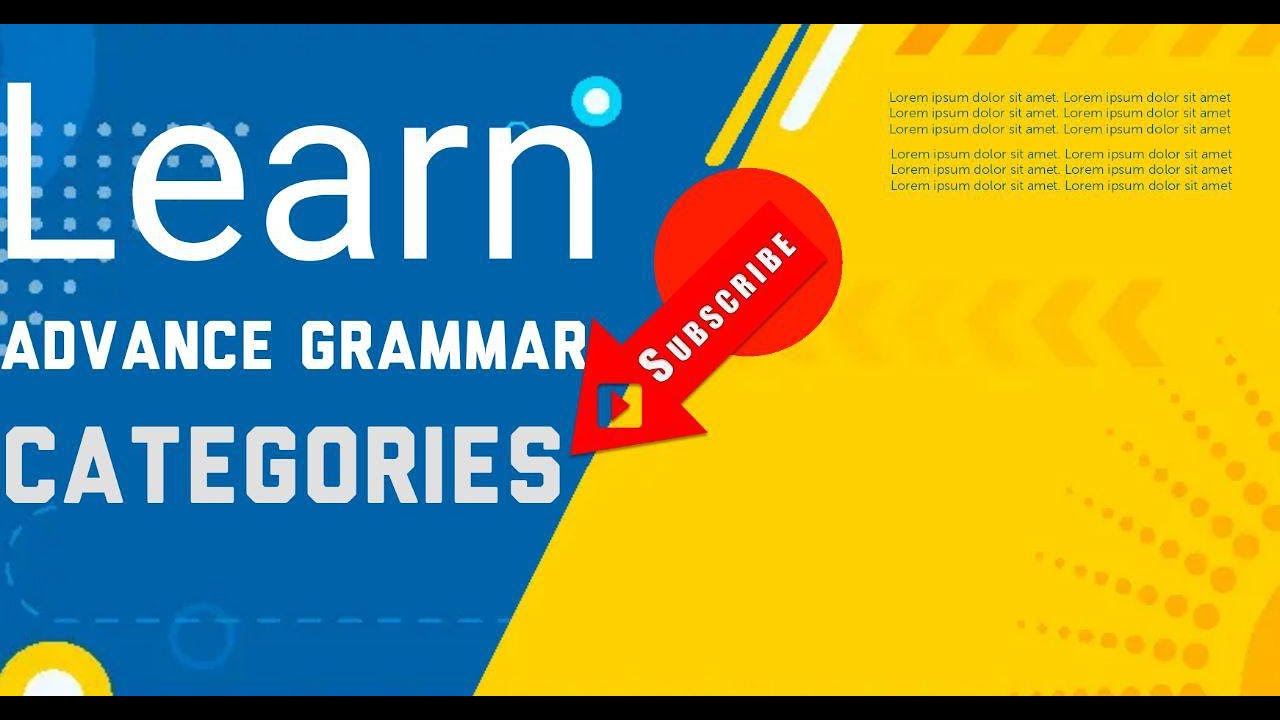 English: 12| lexical Category or grammar Category - YouTube