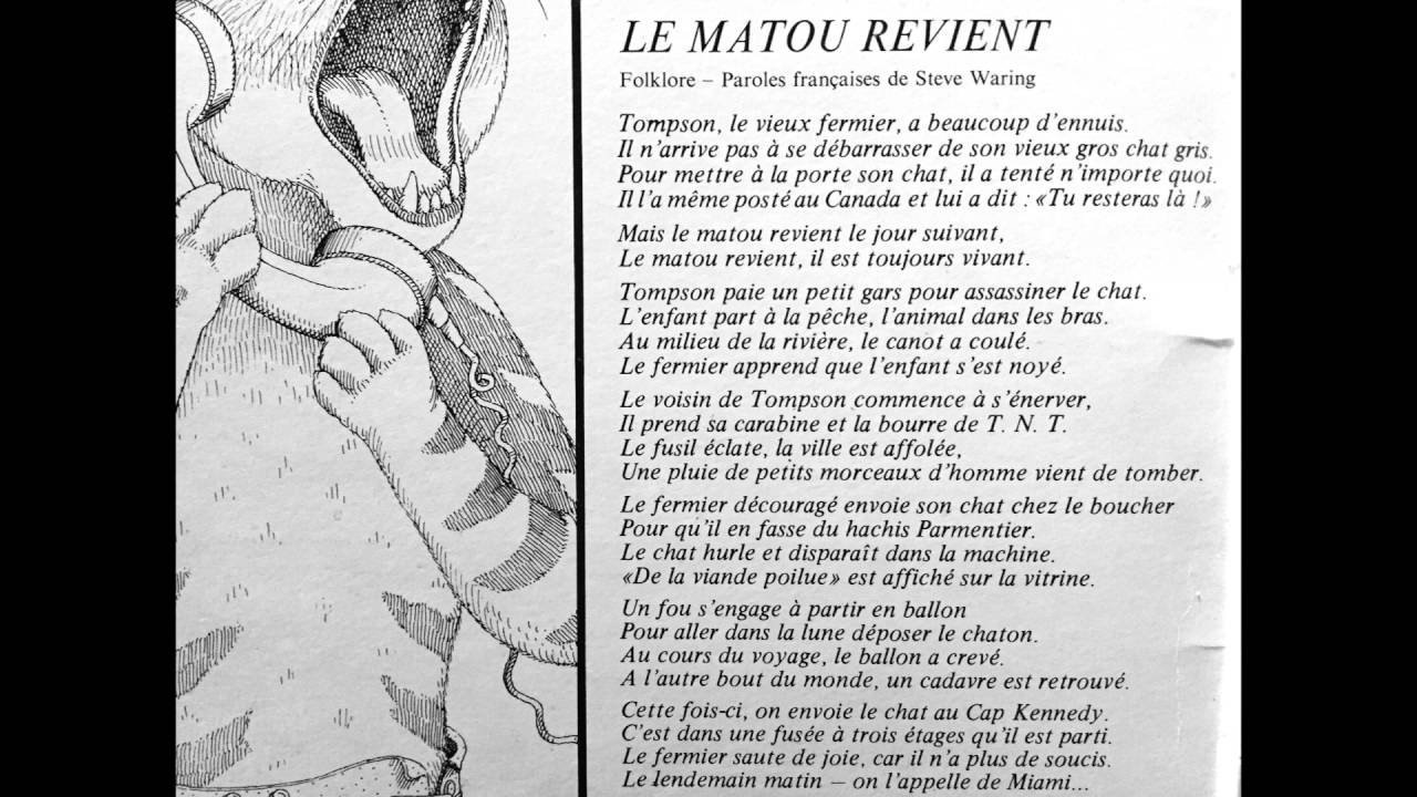Steve Waring - Le Matou Revient - YouTube