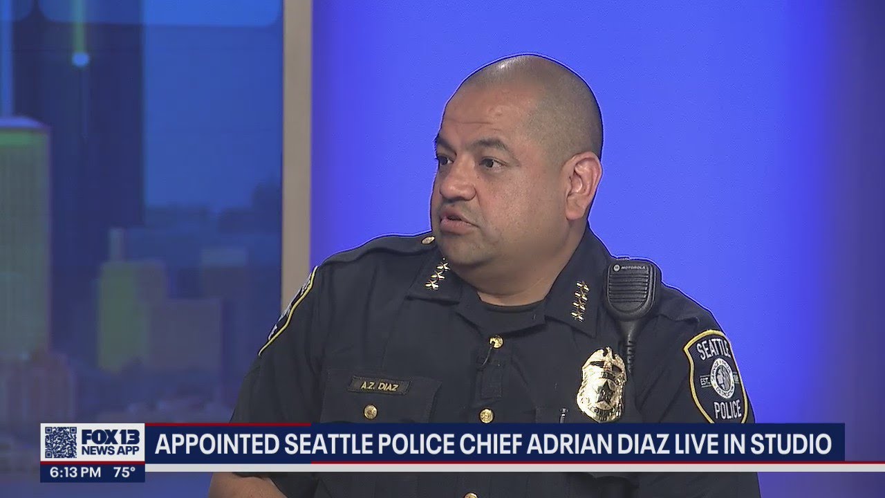 Newly-appointed Seattle Police Chief Adrian Diaz speaks with FOX 13 ...