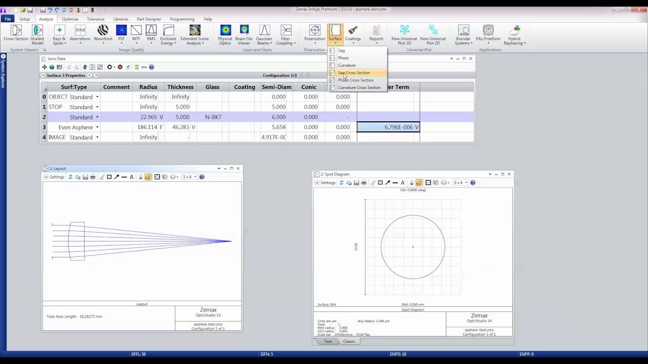 OpticStudio Aspheric Design - YouTube