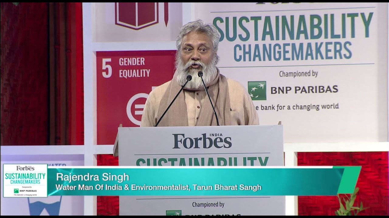 Water Man of India Rajendra Singh at Forbes India Sustainability ...