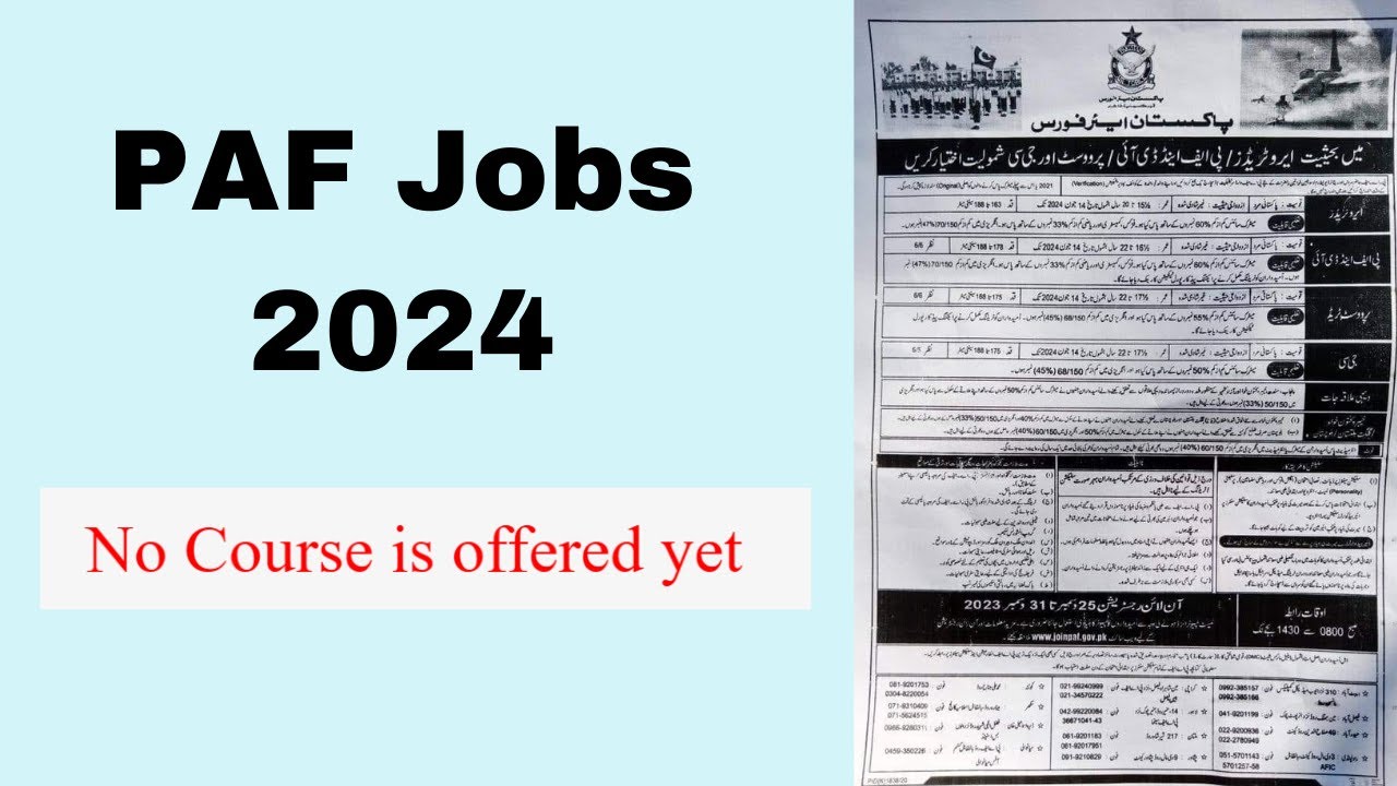 PAF Airman Jobs 2024 | PAF Jobs - YouTube