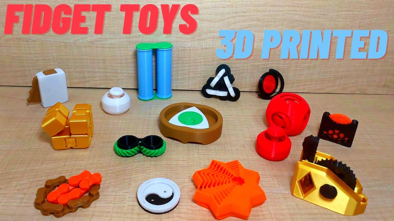 14 FIDGET TOYS 3D PRINTED #3dprinting #fidgettoys - YouTube