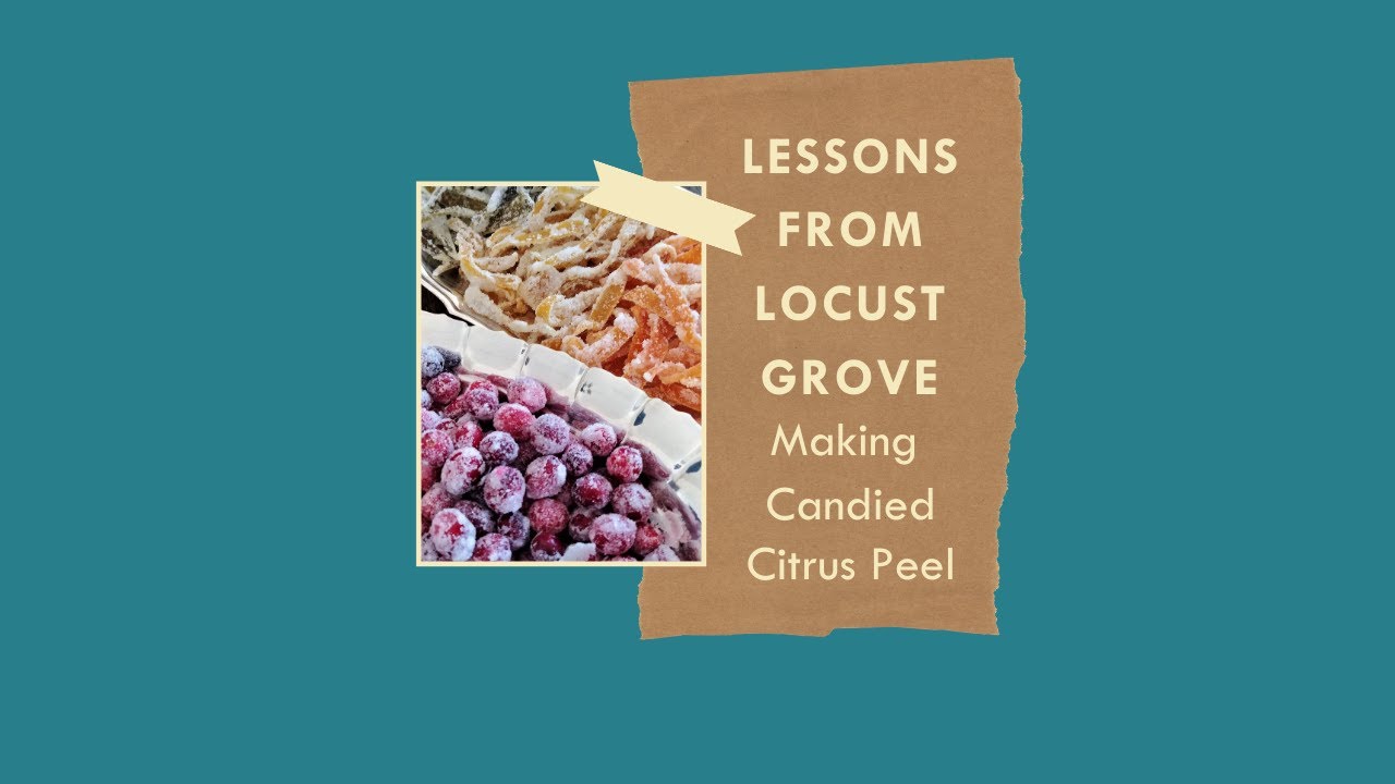 Lessons from Locust Grove: Making Candied Citrus Peel - YouTube