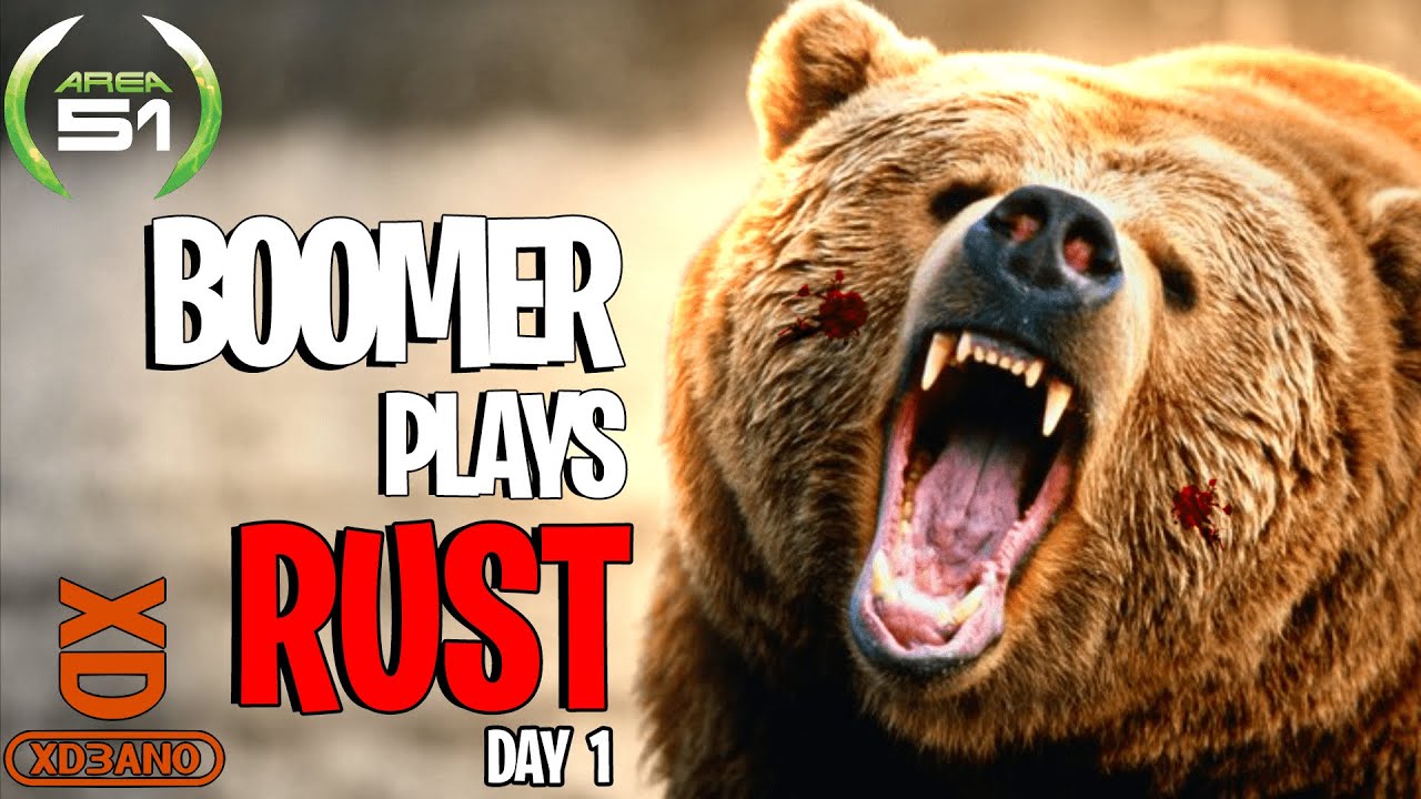 BOOMER PLAYS RUST DAY 1! - YouTube