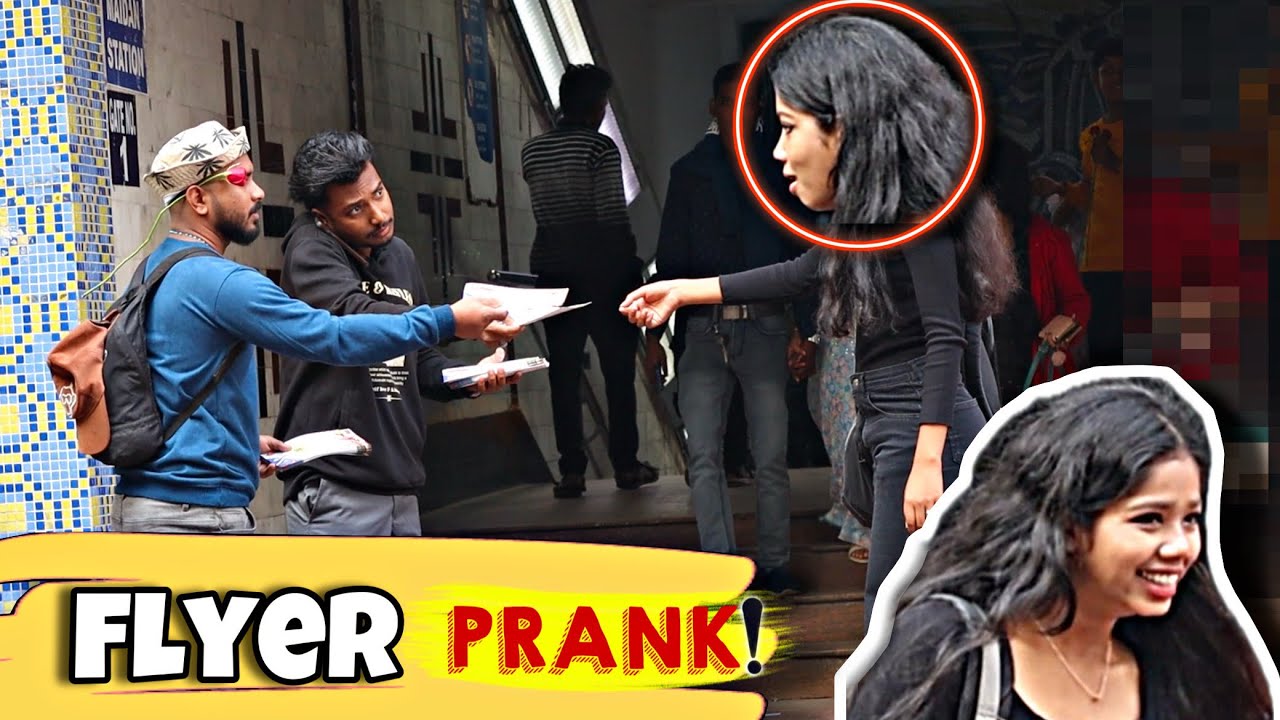 FLYER PRANK 🤣|First time in INDIA 🇮🇳| epic reaction - YouTube
