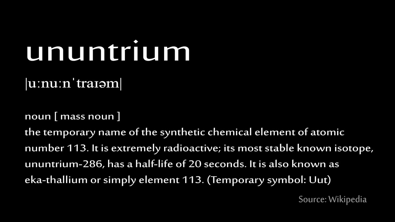 Uut Ununtrium Chemistry Periodic Table Element Puzzle