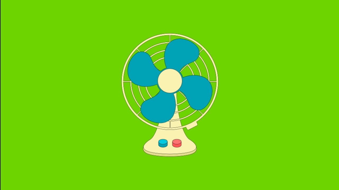 Table Fan Animation Green Screen - YouTube