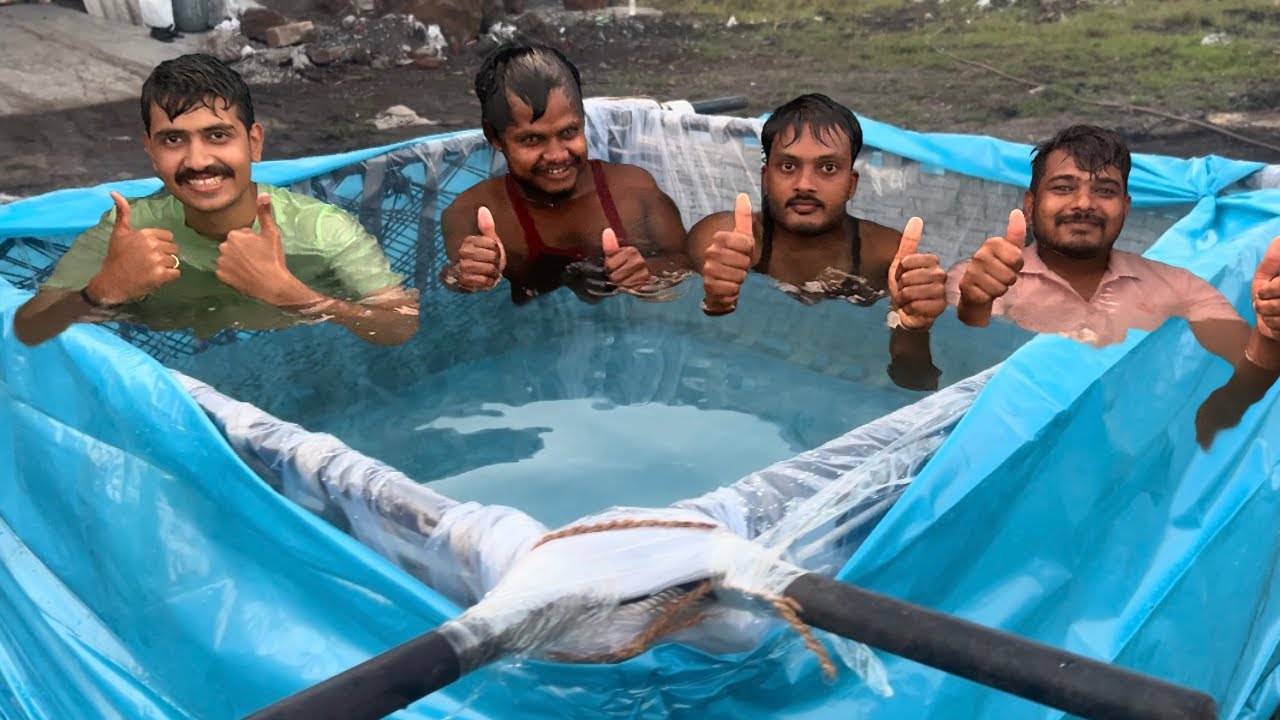 We made a homemade swimming pool by desi jugaad😱😱😱😨 - YouTube