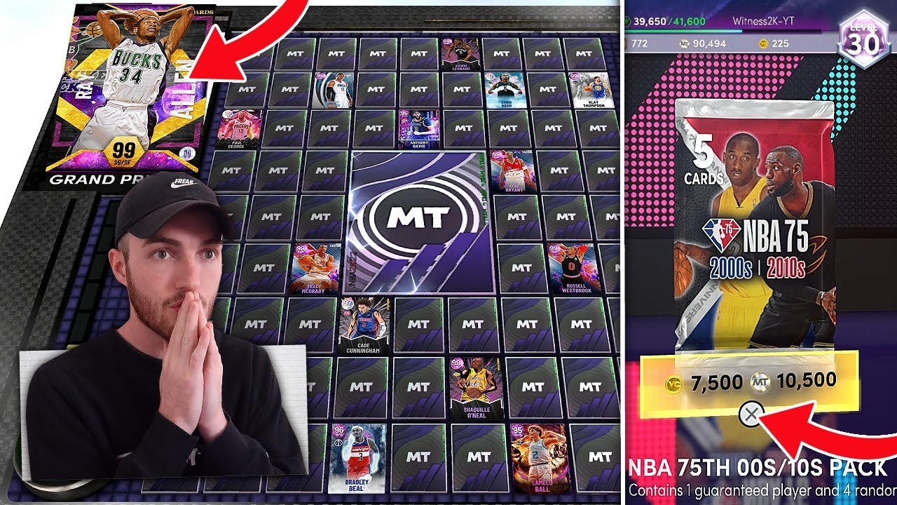 Level 26 & 30 *DOUBLE* Ascension Board for GRAND PRIZE - NBA 75th Pack Opening!!! NBA 2K22 - YouTube