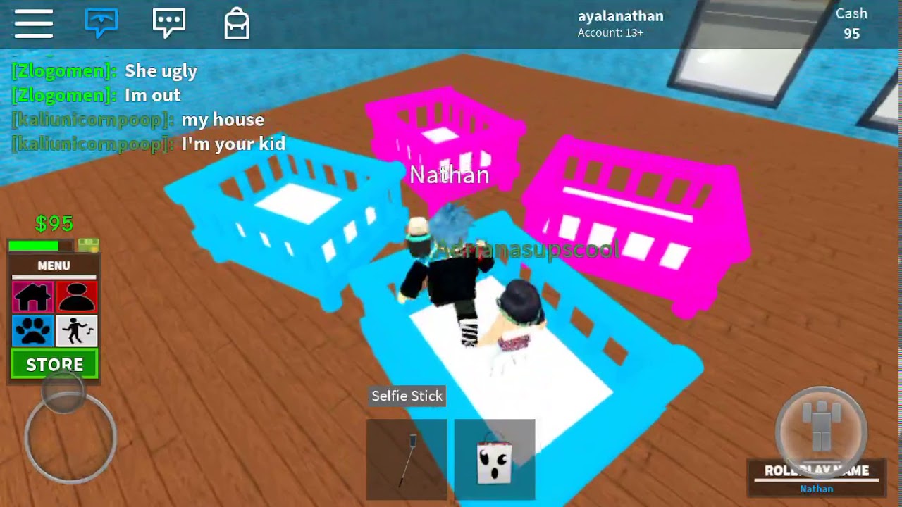 Playing roblox with sissy - YouTube