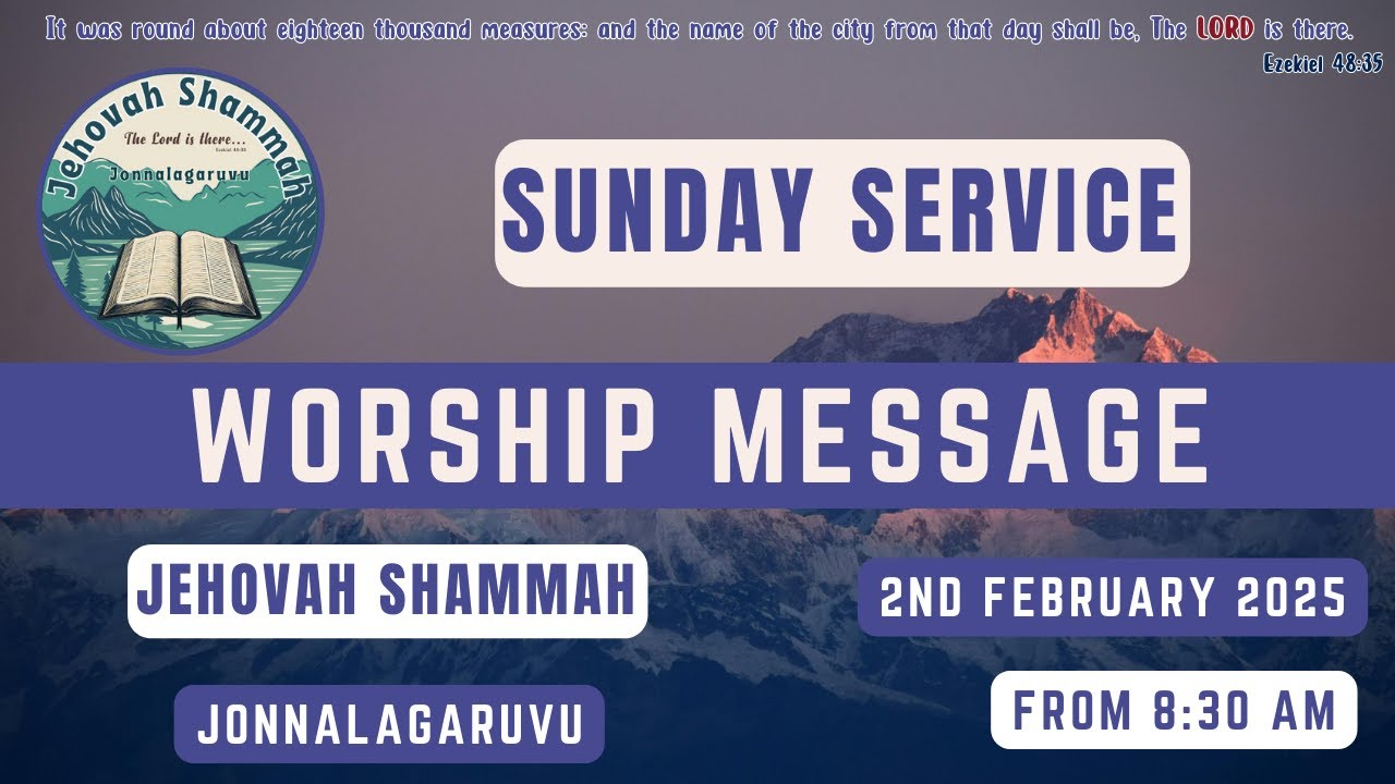WORSHIP MESSAGE | SUNDAY SERVICE | 02-02-2025 | BRO JOSHUA BARNABAS ...