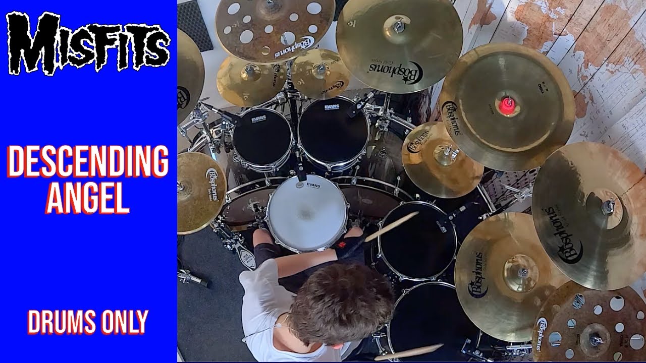 THE MISFITS | DESCENDING ANGEL | DRUMS ONLY | Bosphorus Cymbals - YouTube
