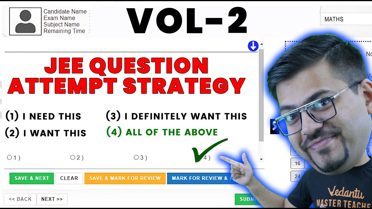 JEE Main 2023 Maths: Question Attempt Strategy (Vol. 2) | Harsh Sir | Vedantu Math JEE Made Ejee ...