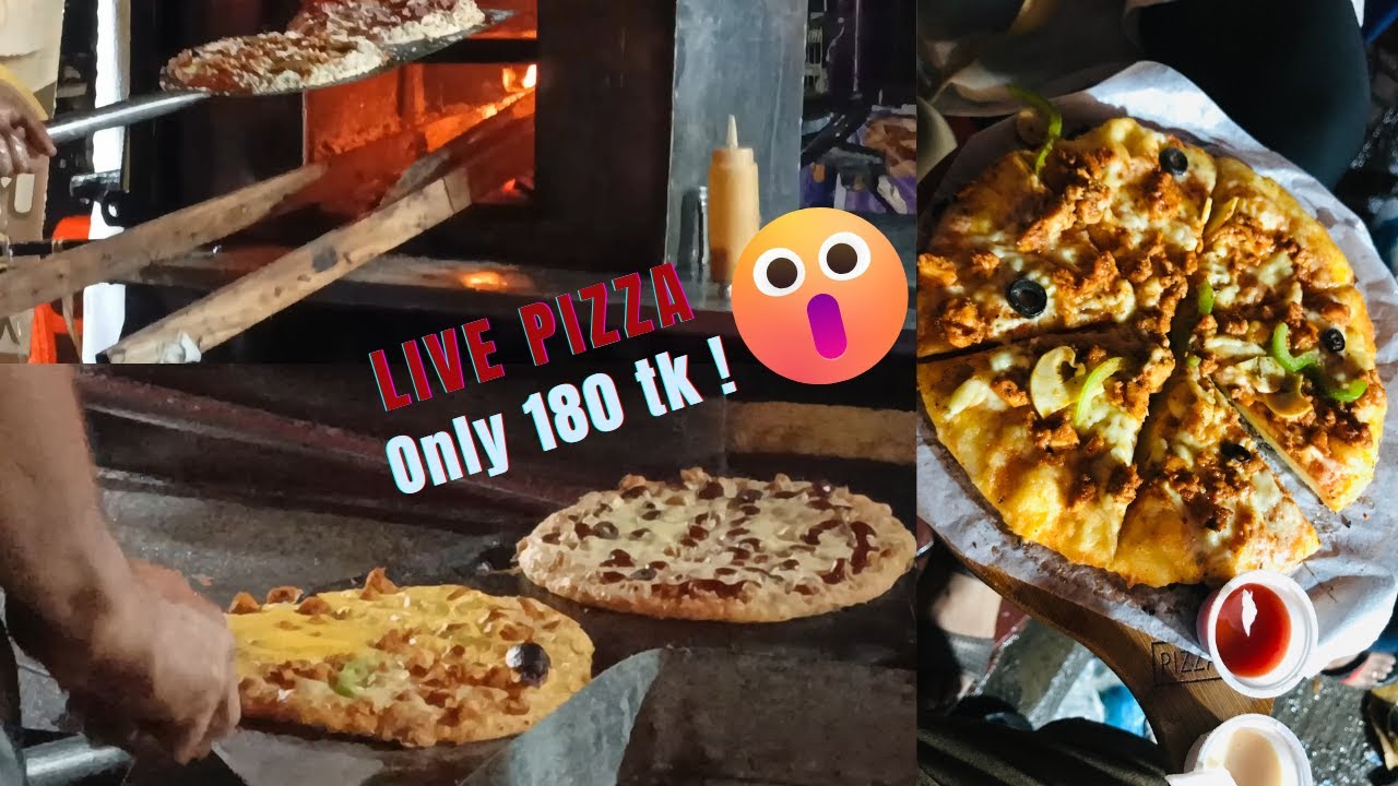 Live Pizza😋| Paribag Street Food | মাত্র 180 টাকায়🔥| Wood fire pizza ...